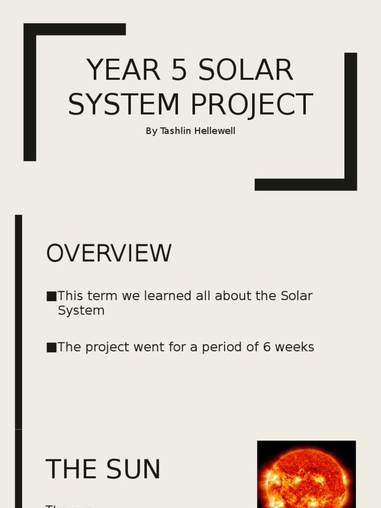 Year 5 Solar System Project Overview | PDF | Jupiter | Planets