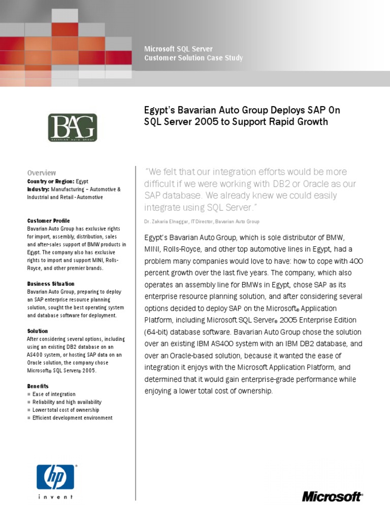 BMW Egypt Sap | PDF | Ibm Db2 | Microsoft Sql Server