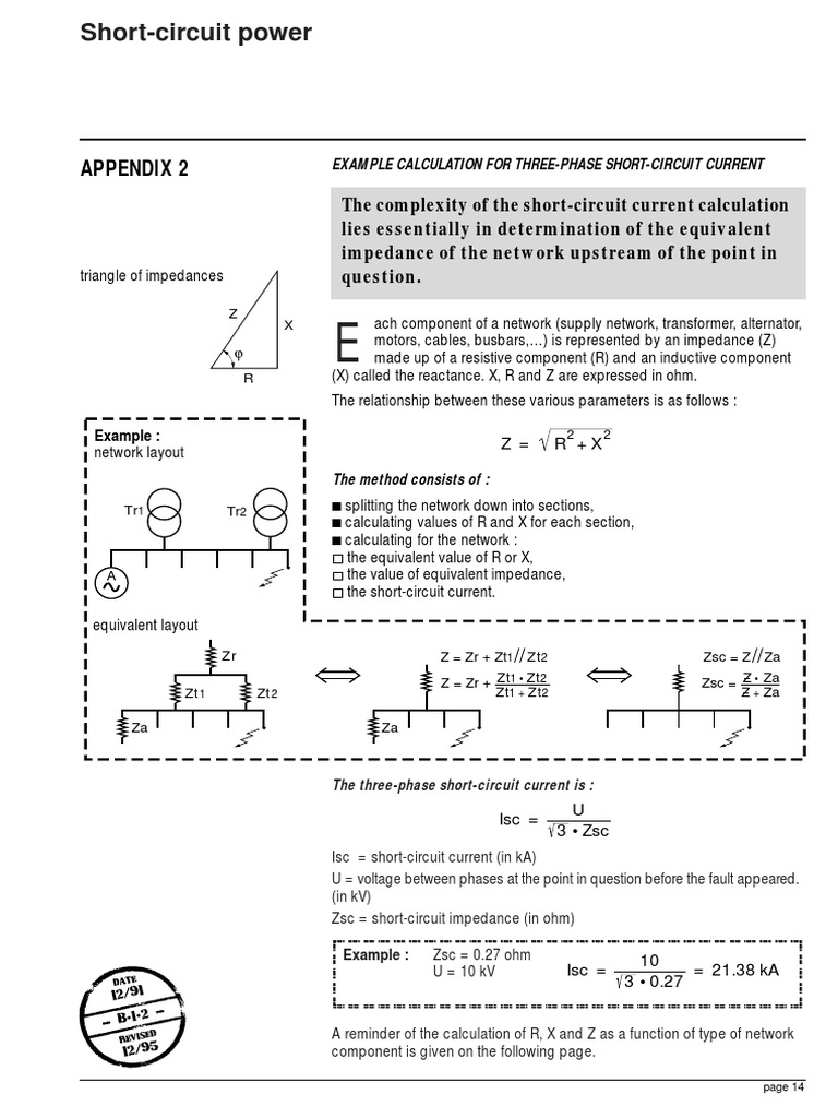 Calculation for Three-phase Short-circuit Current | Electrical ...