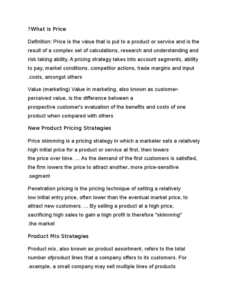 What Is Price Chapter 10 | PDF | Prices | Marketing