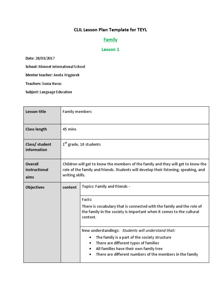 Clil-Unit-Sonia Huras | PDF | Lesson Plan | Educational Assessment