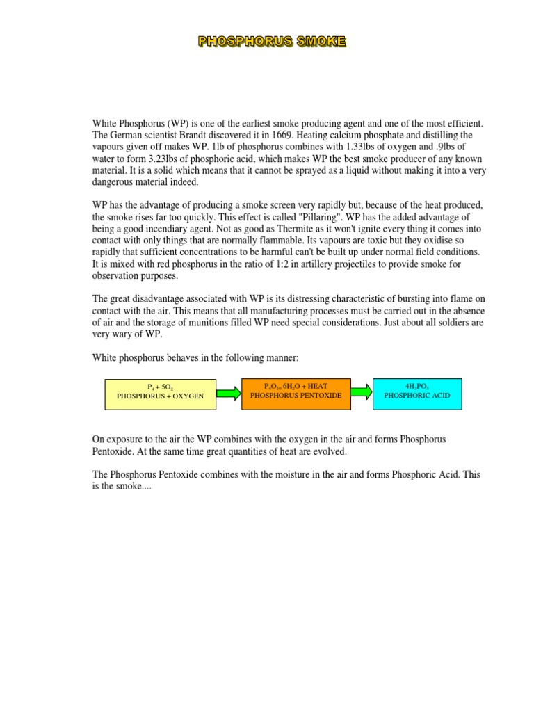 Phosphorus Smoke Compositions | PDF