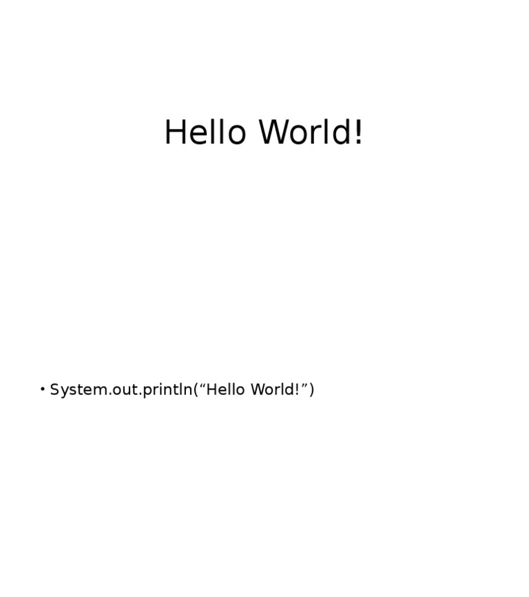 Hello World! | PDF