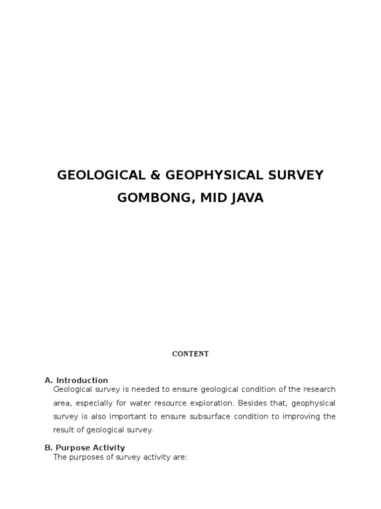 Technical Proposal For Water Exploration | PDF | Aquifer | Geology