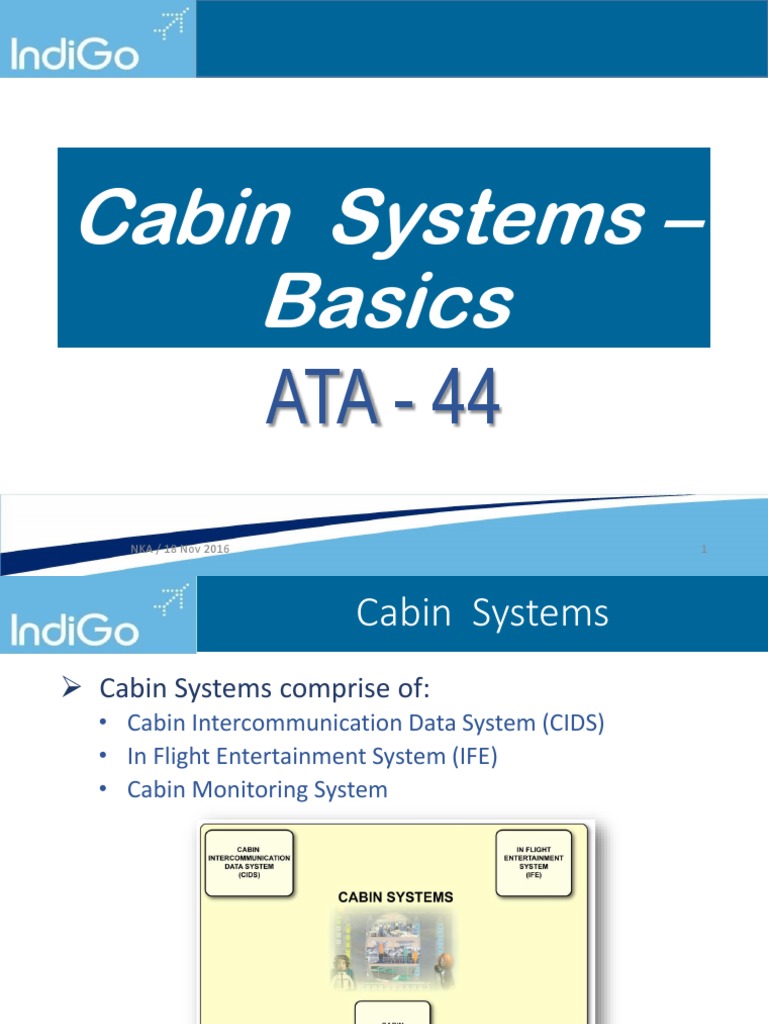 ATA 44 - Cabin Systems - Basics | PDF | Cockpit | Surveillance