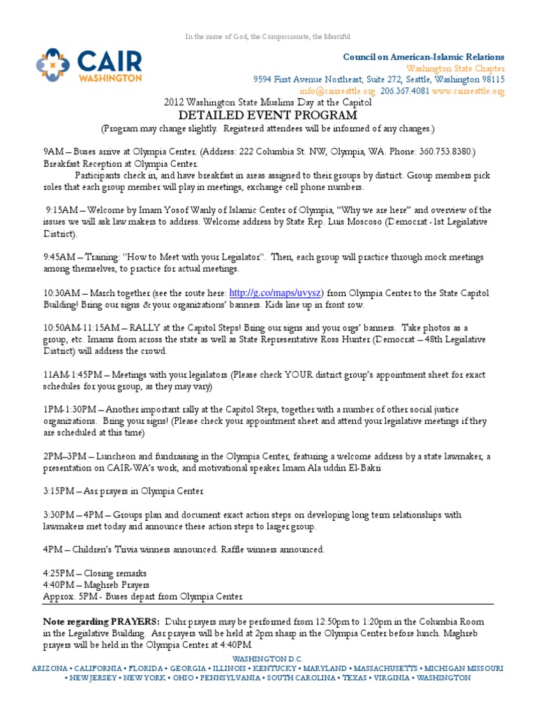 Detailed Event Program | PDF | The United States