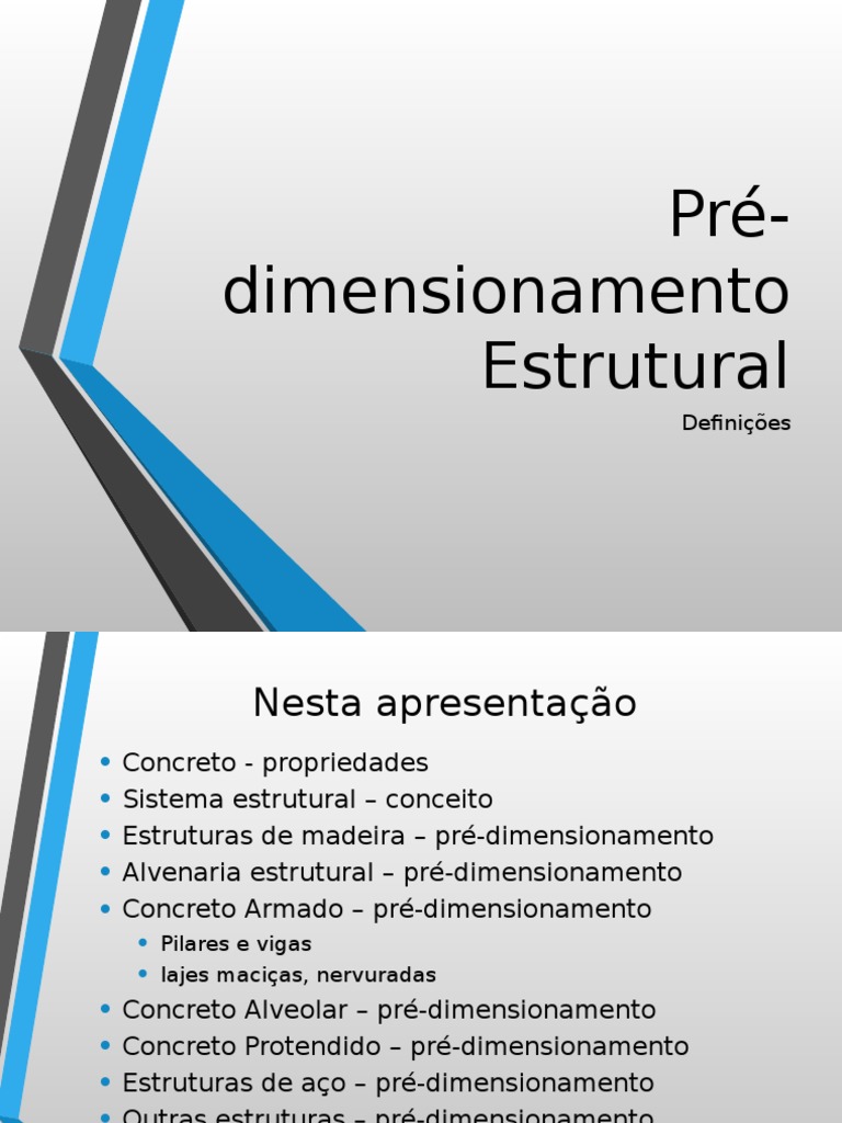 AULA - Pre Dimensionamento Estrutural | PDF | Viga | Concreto