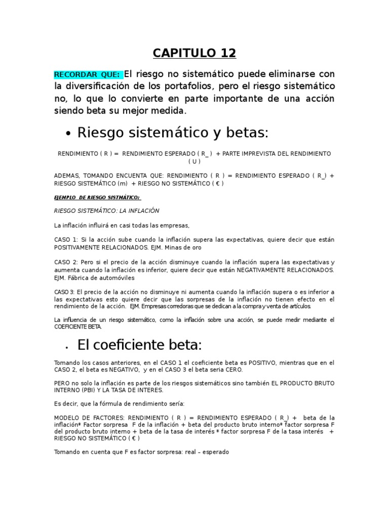 Finanzas Corporativas - Resumen Capitulo 12 | PDF | Compartir (Finanzas) | Arbitraje