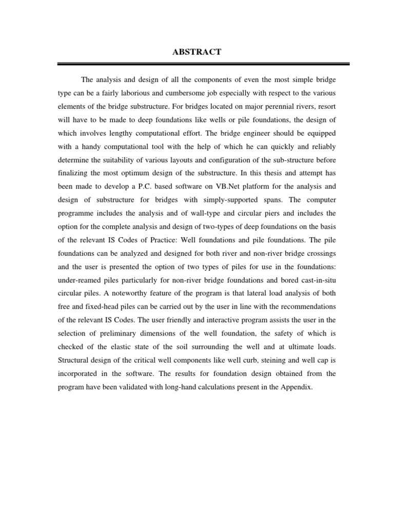 Bridge Substructure Analysis & Design | PDF | Deep Foundation | Force