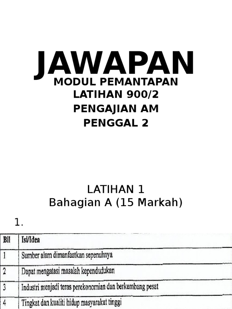 JWPN Modul Pemantapan Latihan | PDF