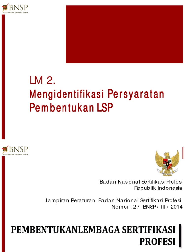 Persyaratan Pembentukan Lsp Pdf