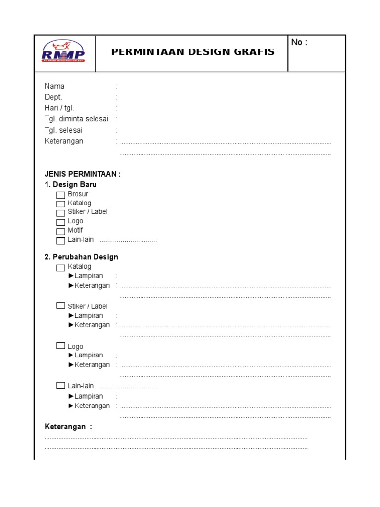 Form Permintaan Design Grafis | PDF