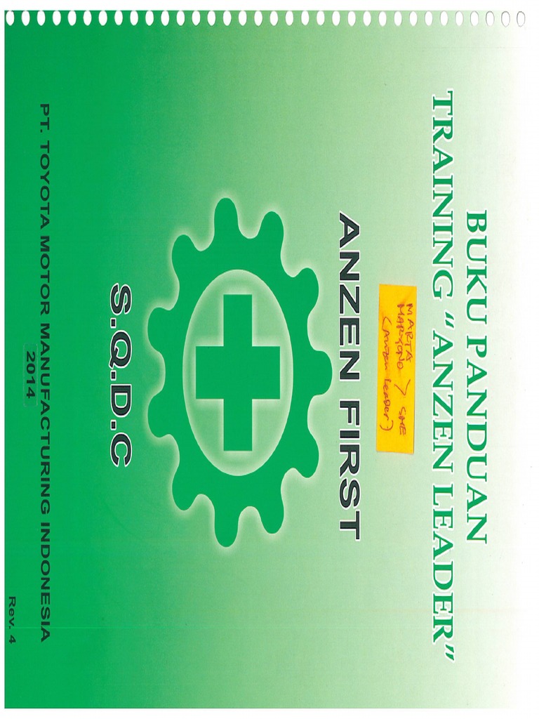 Buku Panduan Training '' Anzen Leader '' ( Anzen First )