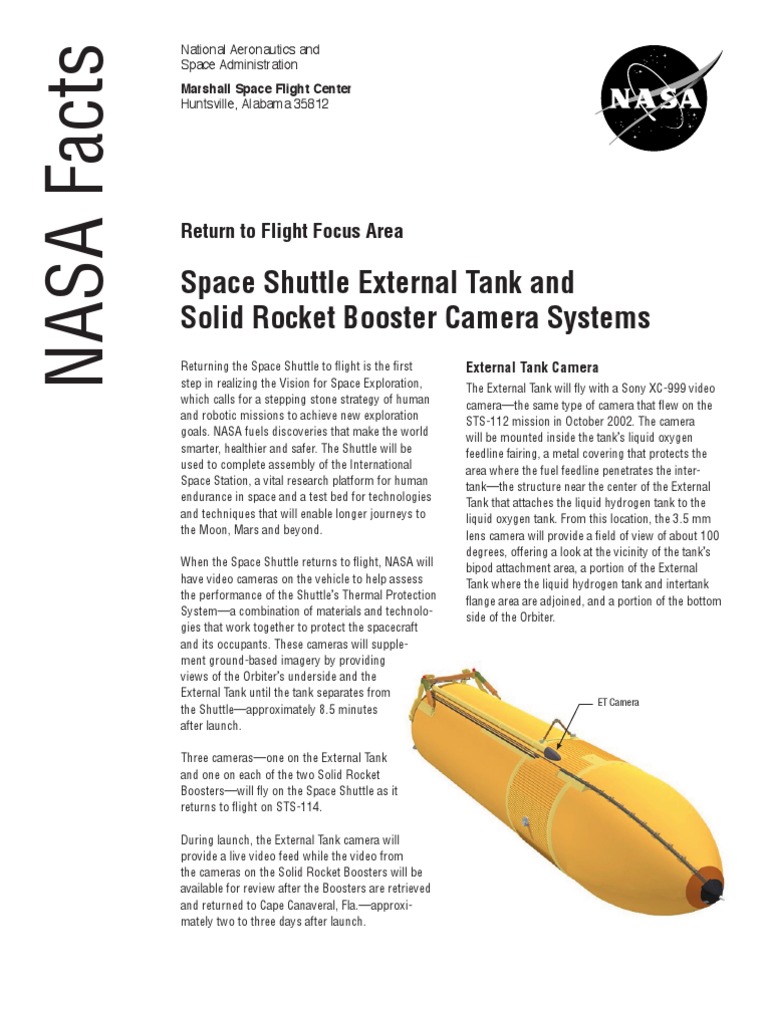 NASA 114016main ET SRB Cam FS | PDF | Space Shuttle External Tank ...