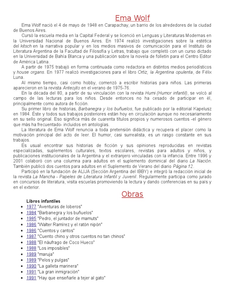 Ema Wolf | PDF | Buenos Aires