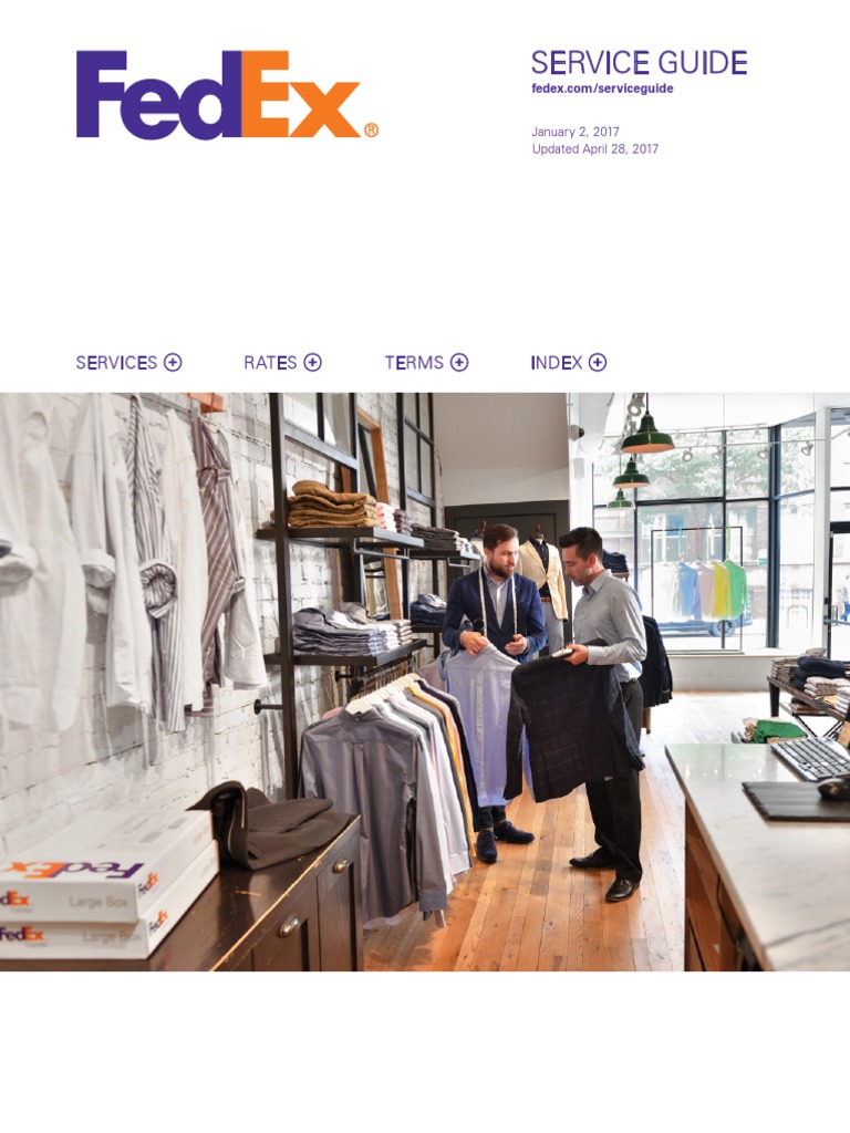 Guia de Servicio de Fedex | PDF | Cargo | Fed Ex