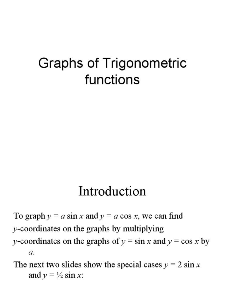 T3 - Graphs of Trigonometric Functions-Part 1 | PDF | Sine | Trigonometric Functions
