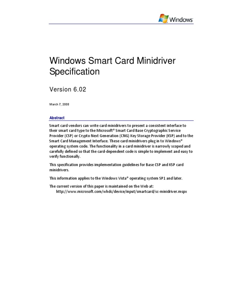 Windows Smart Card | PDF | Application Programming Interface | Pointer ...