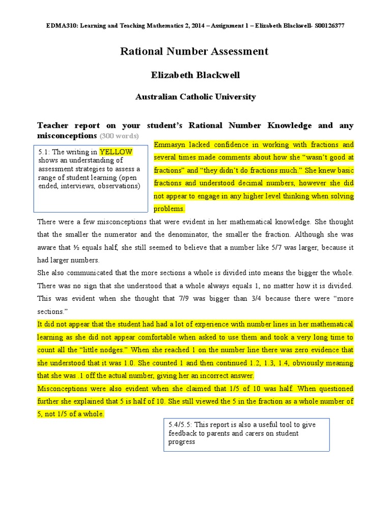 Rational Number Assessment | PDF | Fraction (Mathematics) | Applied ...