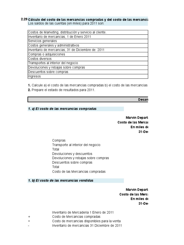 Reporte de Costos | PDF | Estado de resultados | Marketing