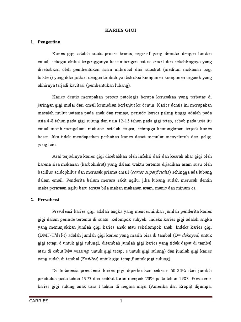 Epidemiologi Caries Gigi Pdf Merger - bingolasopa