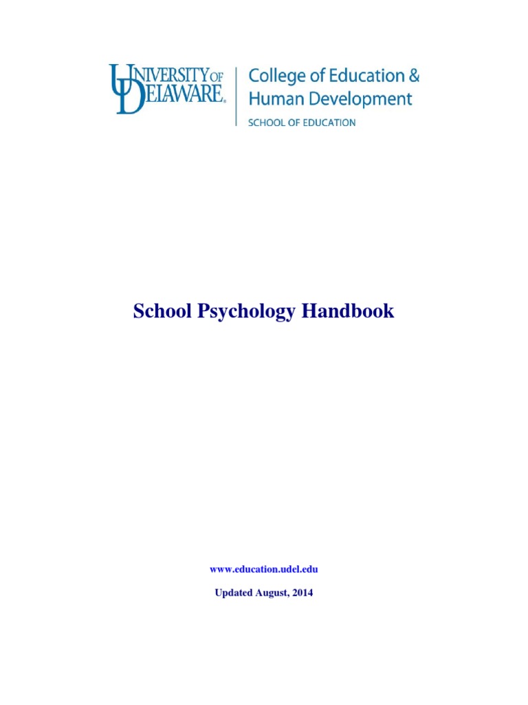 School Psychology Handbook | PDF | School Psychology | Doctor Of Philosophy