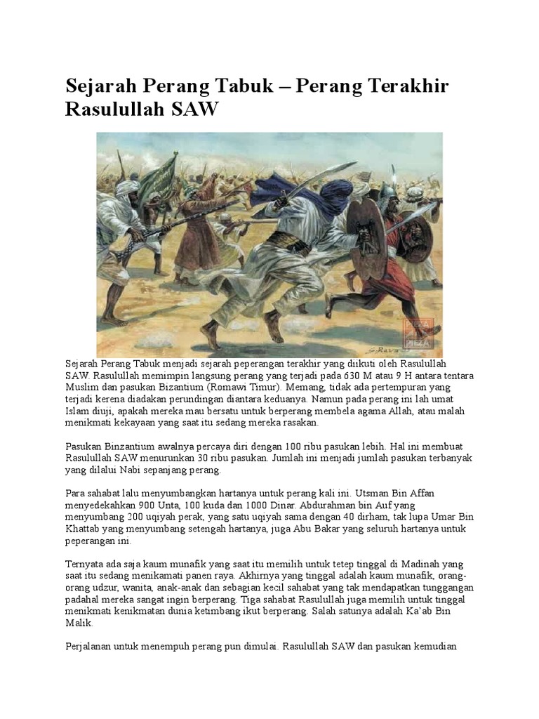 Sejarah Perang Tabuk 630 M | PDF