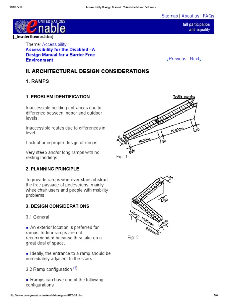 Accessibility Design Manual - 2-Architechture - 1-Ramps | PDF ...