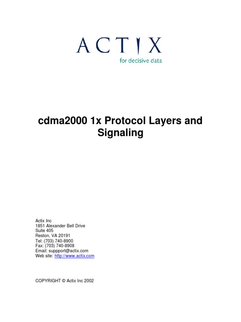 Cdma2000 1x Protocol Layers and Signaling | PDF | Osi Model ...