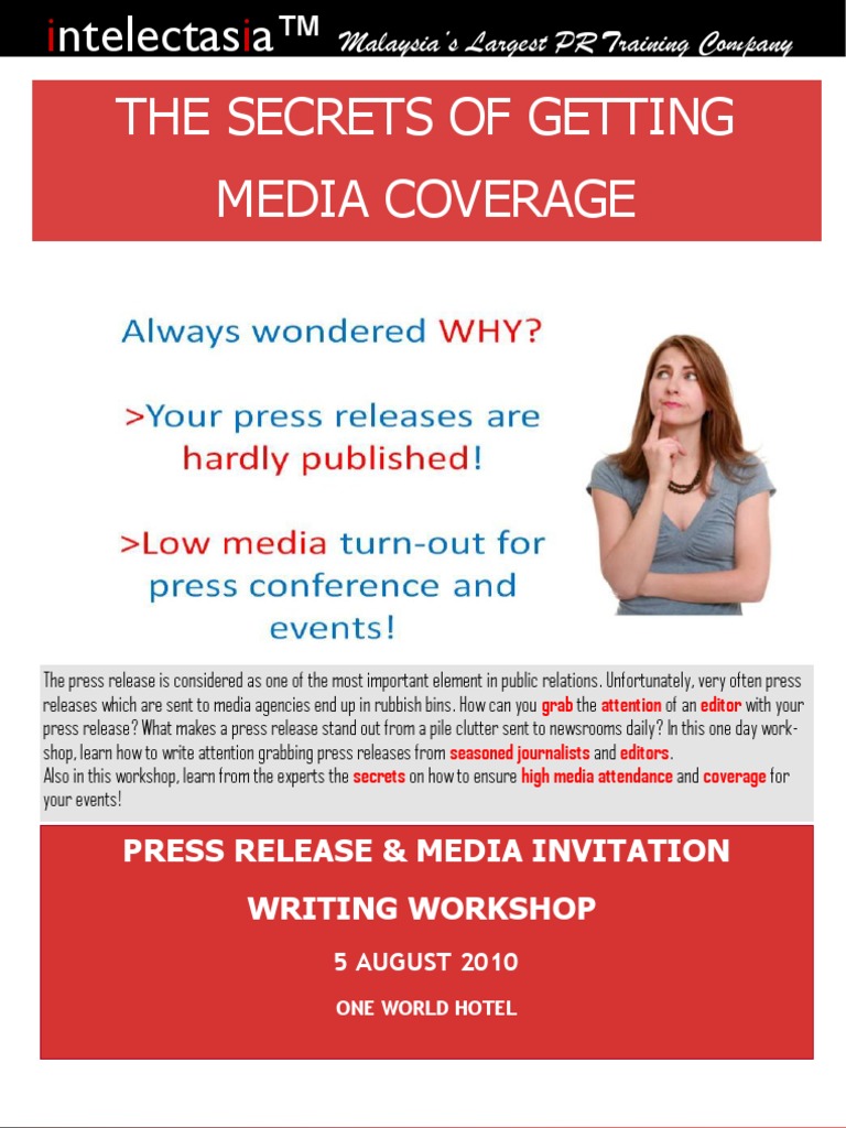 Press Release & Media Invite Writing Workshop | PDF | Press Release ...