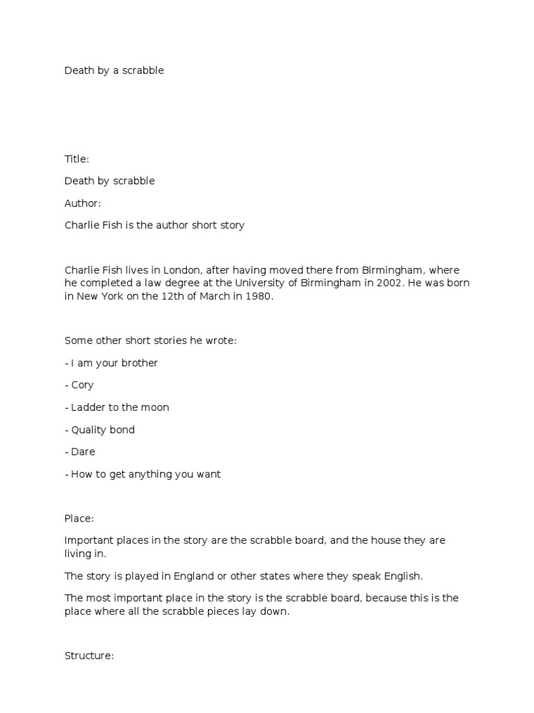 Death by A Scrabble | PDF | Leisure