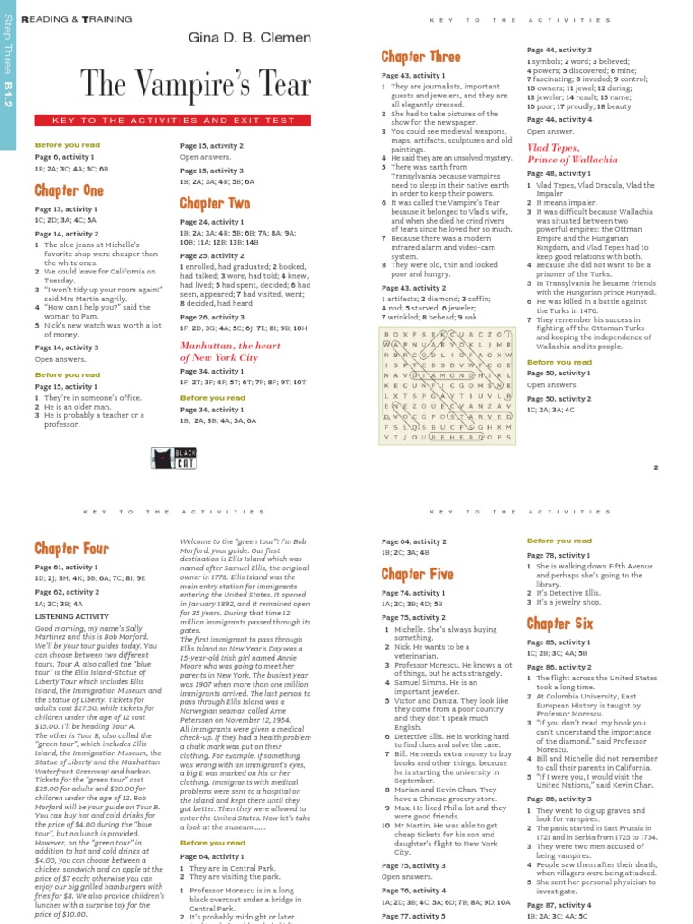 RT-The Vampire's Tear Key&Test | PDF | Vlad The Impaler | Vampires