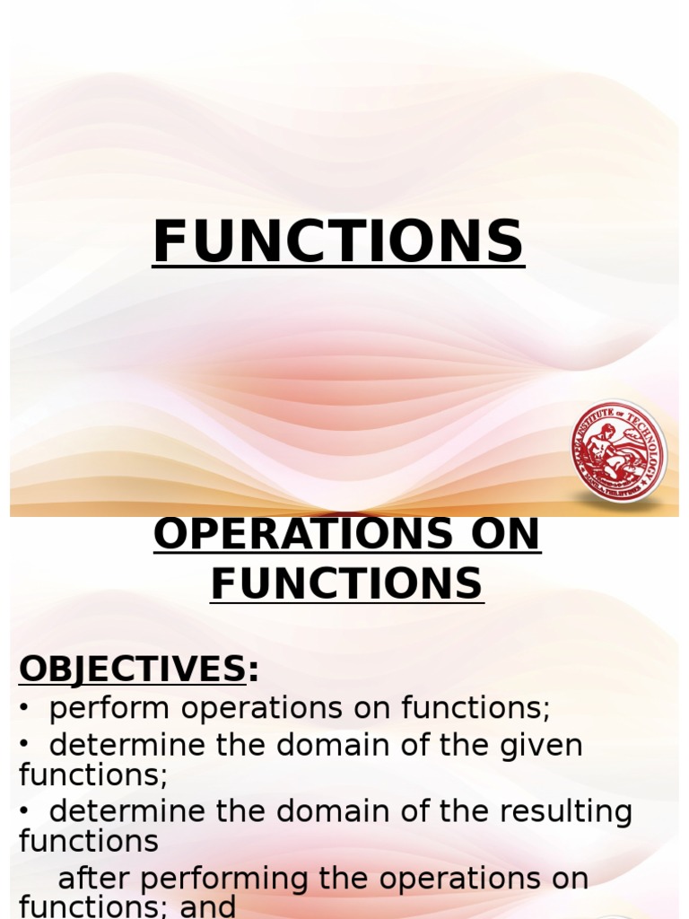 Lesson 3 - Functions Operations | PDF | Function (Mathematics ...
