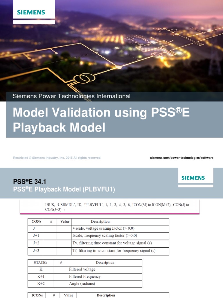 Playback Model PSSE | PDF | Signal (Electrical Engineering) | Electric ...