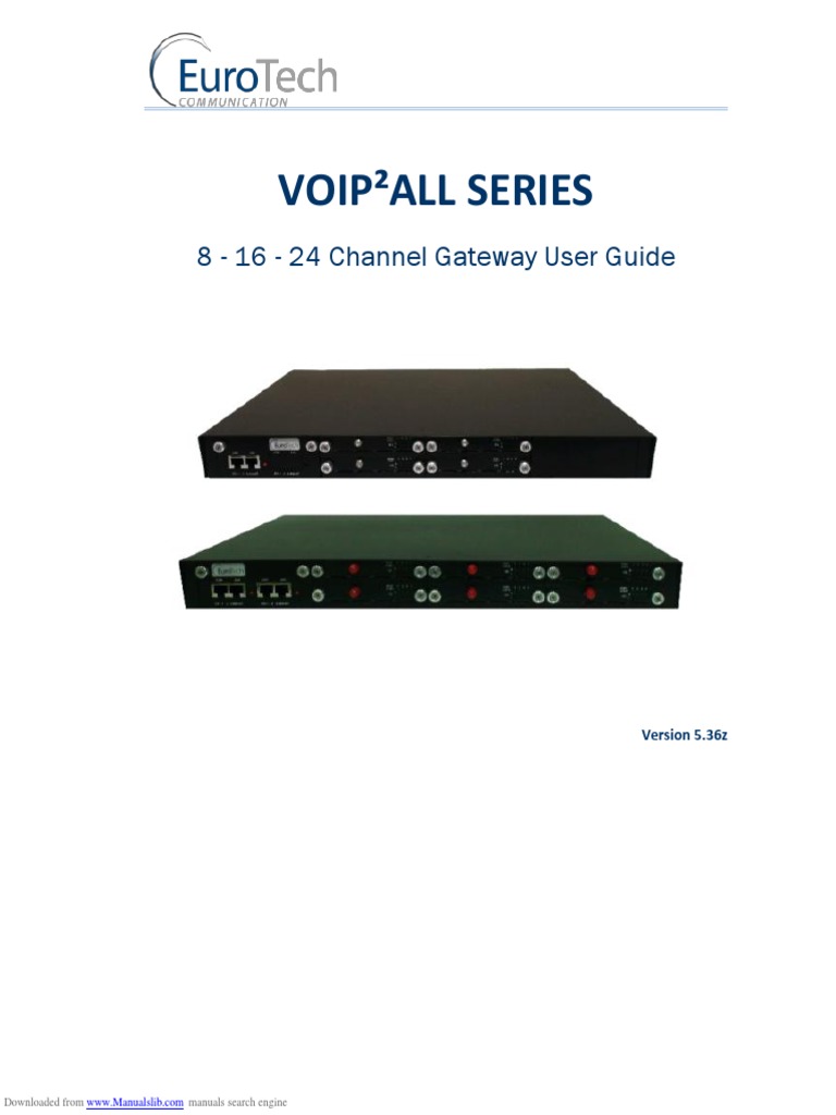 Eurotech Manual | PDF | Session Initiation Protocol | Gateway ...