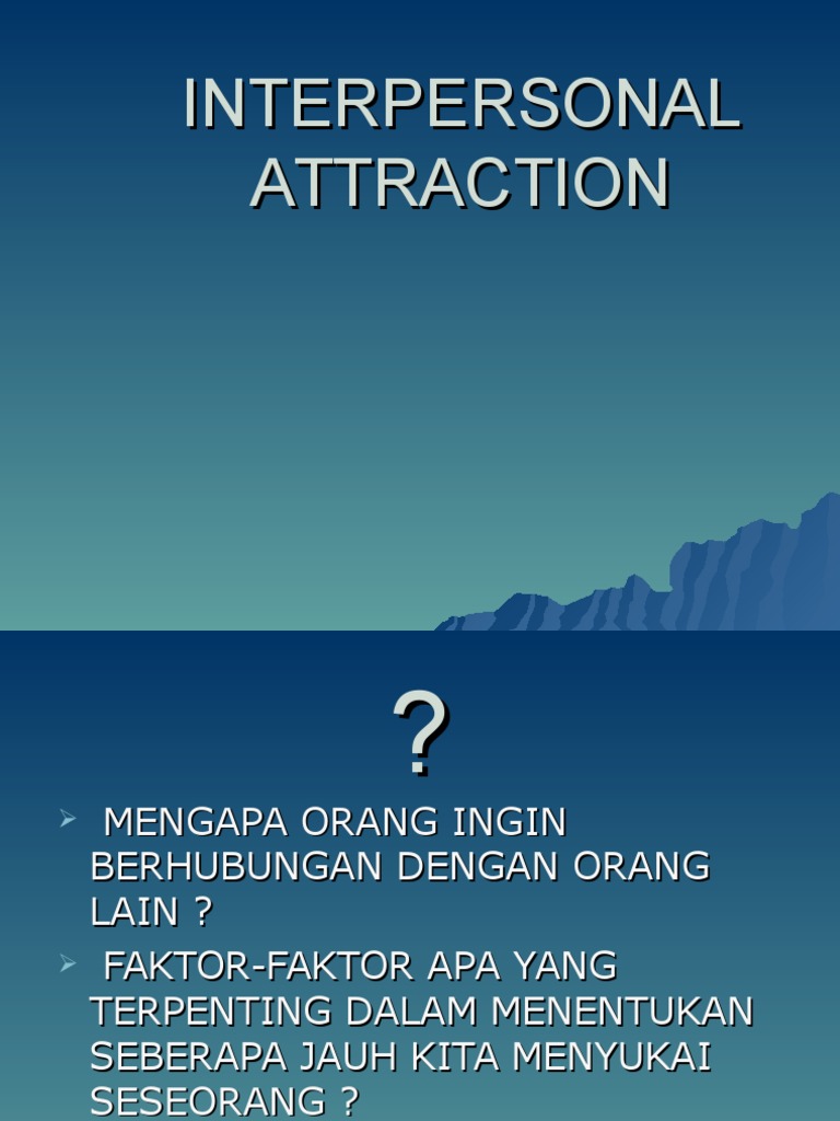 Daya Tarik Interpersonal | PDF