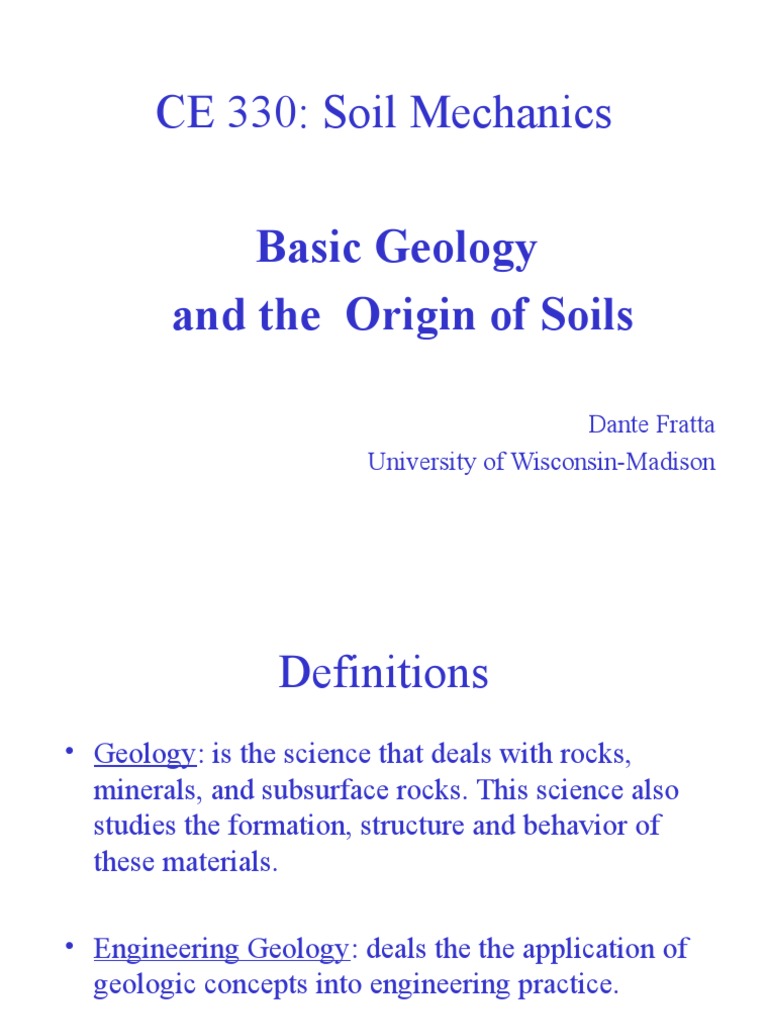 The Origin of Soils | Rock (Geology) | Weathering