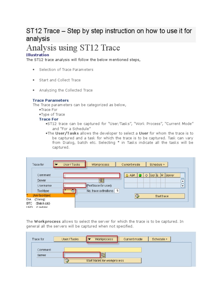 SAP Trace | PDF | Data | Information Technology