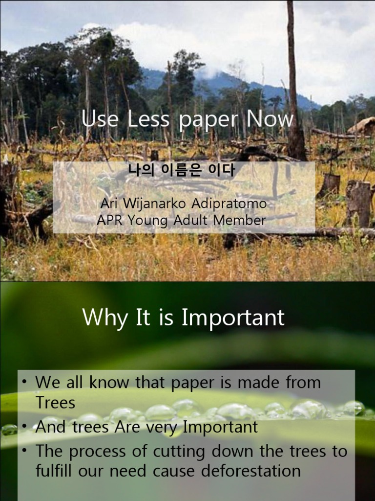 Use Less Paper Now | PDF | Rainforest | Printing Materials