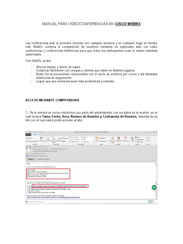 Manual CISCO WebEx | PDF
