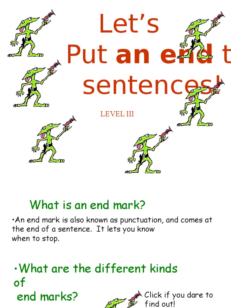 Understanding End Marks in Sentences | PDF | Punctuation | Text
