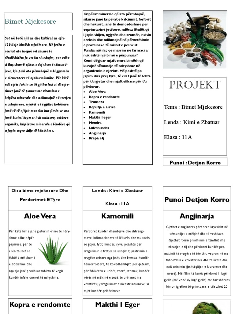 Bimet Mjekesore | PDF