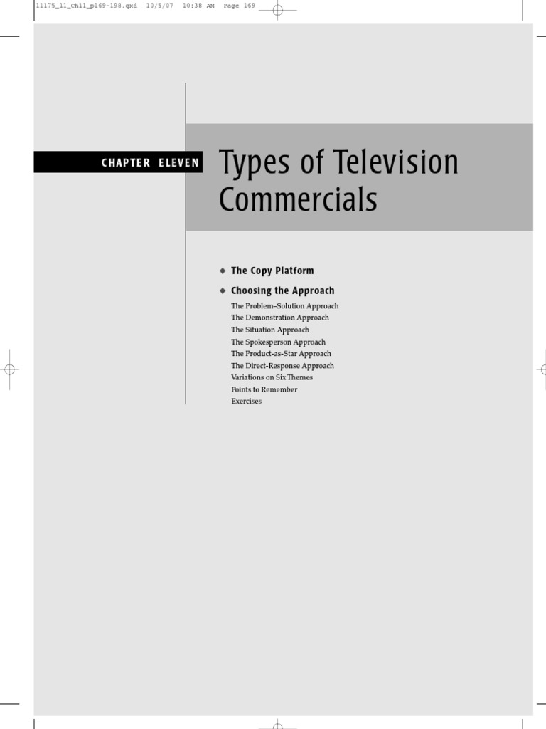 Types of Commercials | PDF | Watch | Advertising