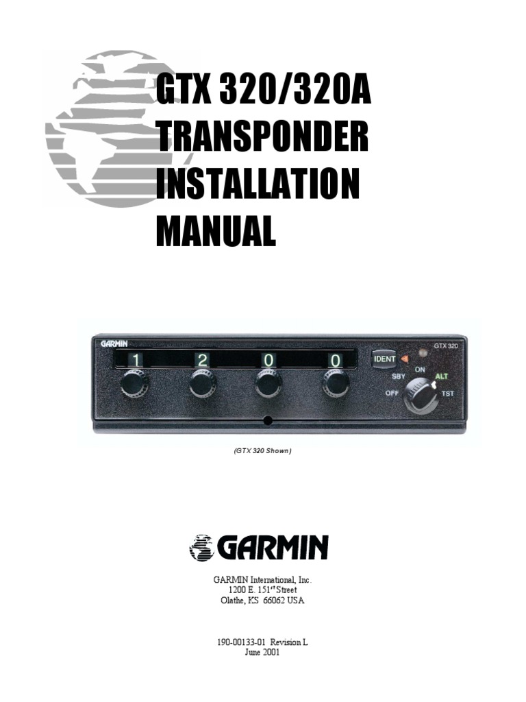Garmin GTX 320 Instalation | PDF | Transponder (Aeronautics) | Coaxial ...