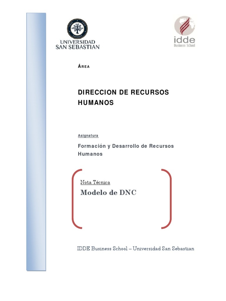 Modelo de DNC PDF | Descargar gratis PDF | Calidad (comercial) | Conocimiento