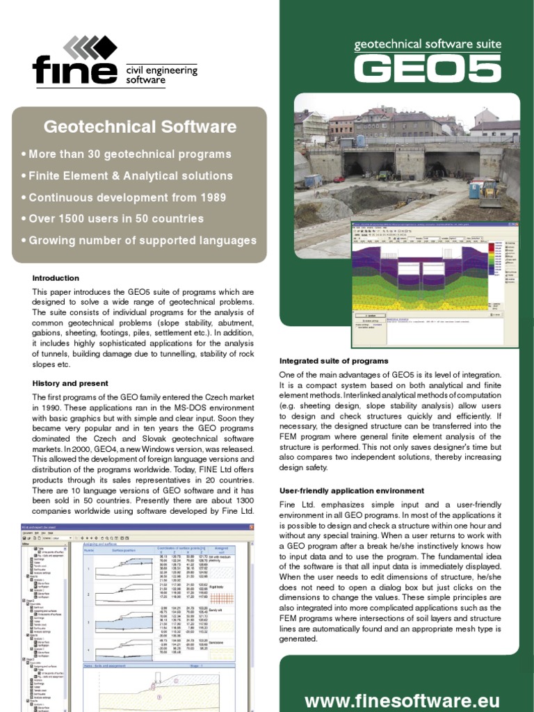 Geotechnical Geo5 General En Pdf Finite Element Method Geotechnical Engineering