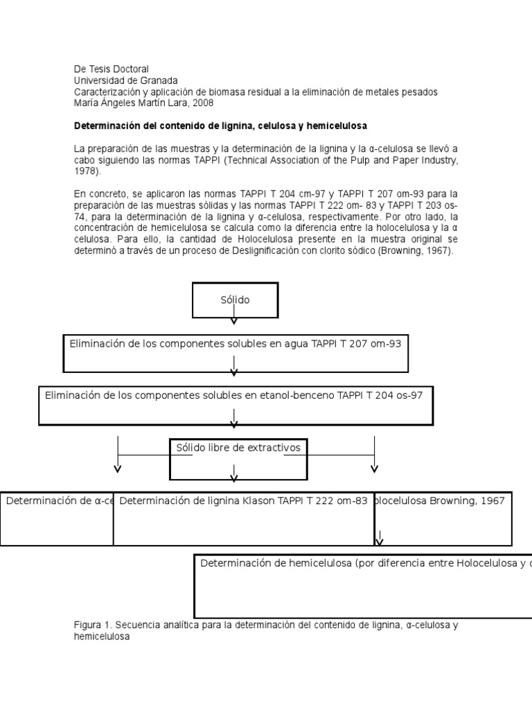 Análisis de Lignina y Celulosa TAPPI | PDF | Valoración | Química