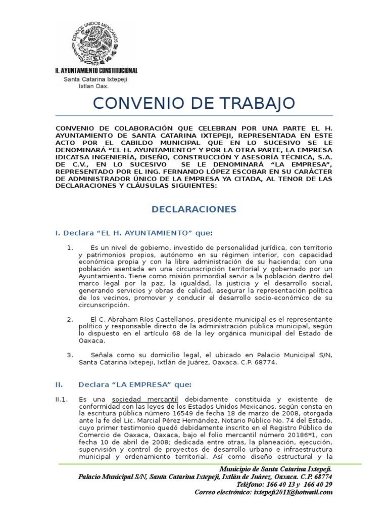 Ejemplo de Convenio de Colaboración | PDF | Gobierno local | Propiedad