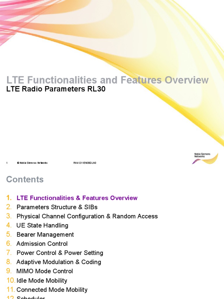 Chapter 01 RA41211EN30GLA0 RL30 Overview | PDF | Lte (Telecommunication ...