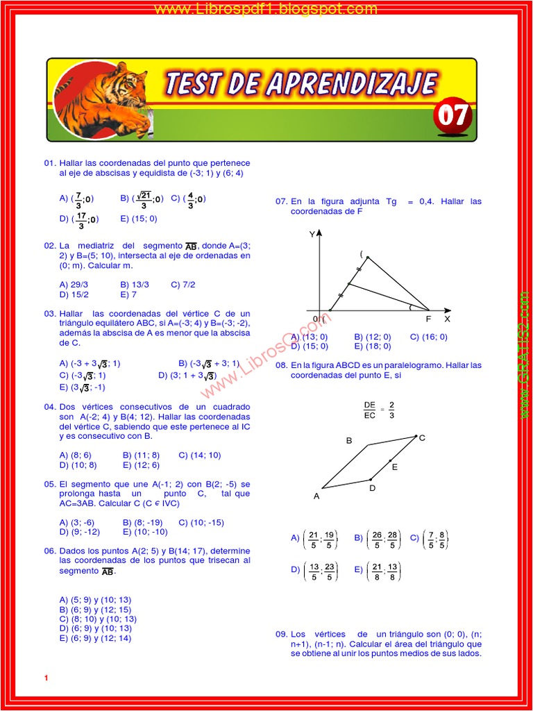 Ejercicios, Problemas de Geometría Analitica | PDF | Geometría ...